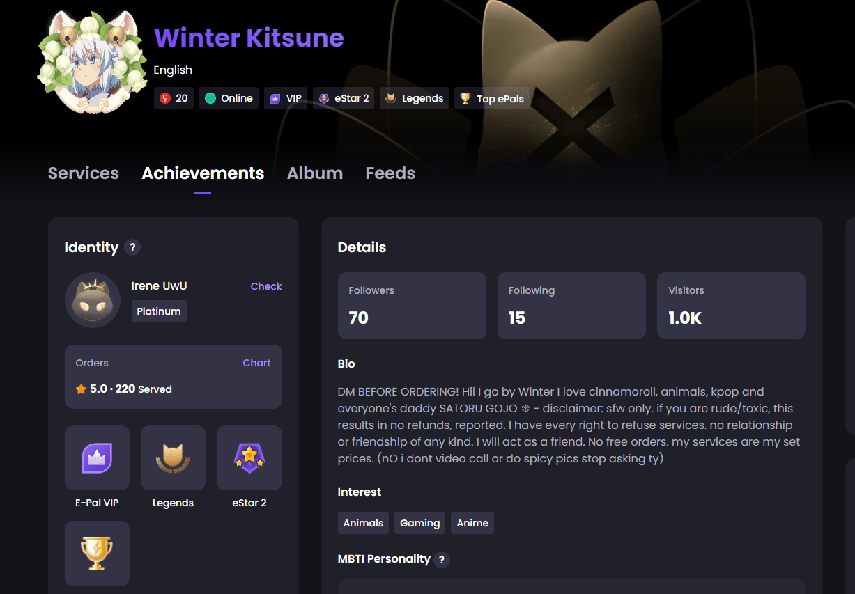 Winter Kitsune - E-Pal Topics